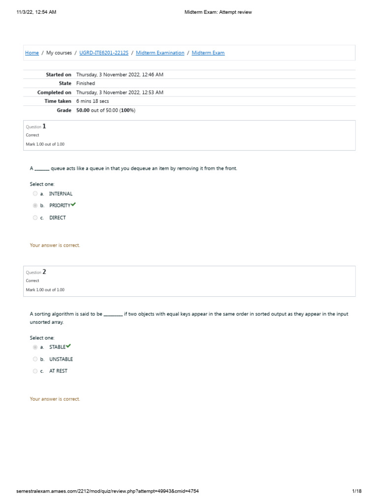 51 Data Structures and Algorithms Lab Exam PDF Free | PDF | Algorithms And Data Structures ...