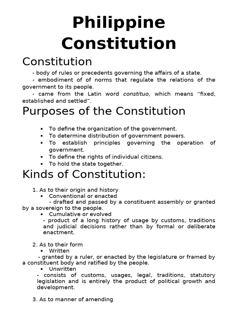 Constitution Document | PDF | Constitution | Government
