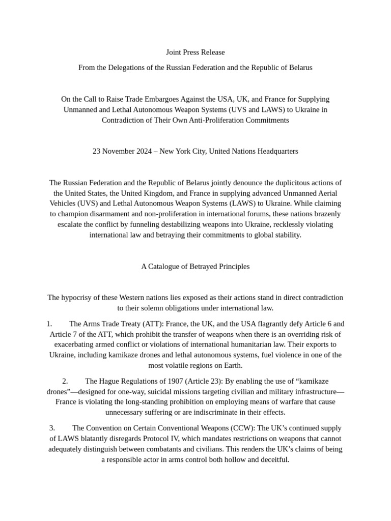 Joint Press Release | PDF | International Relations | National Security Joint Press Release | PDF | International Relations | National Security