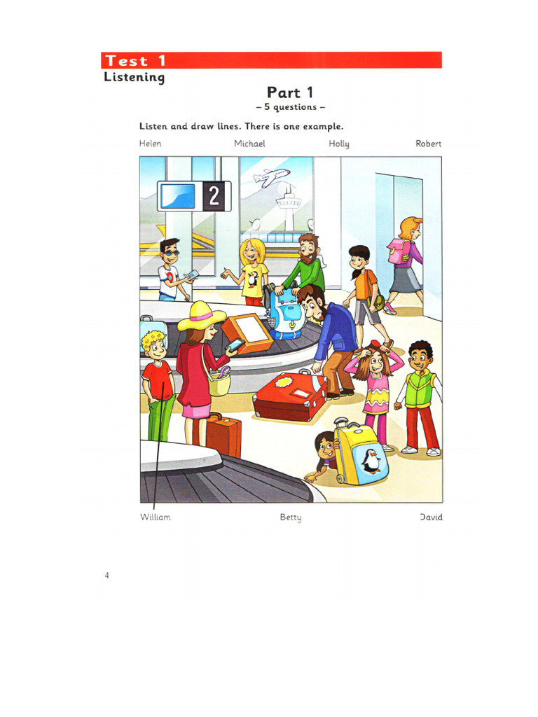 Listening and Writing Flyers 2 Test 1 | PDF