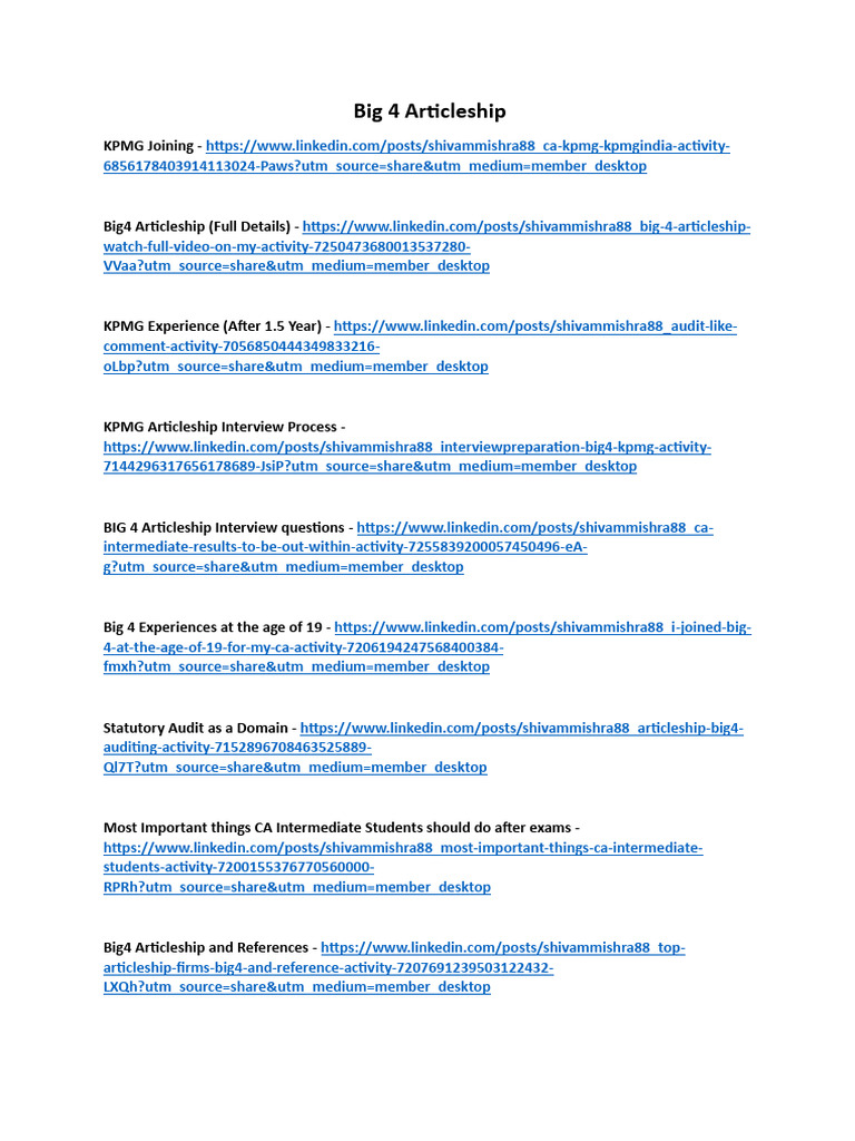 Articleship Guide | PDF