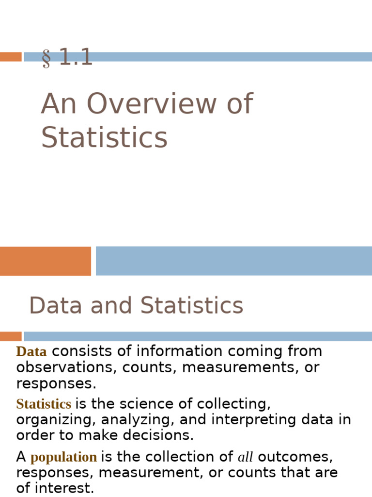 Probability Statistics Section 1.1 Notes | PDF | Statistics ...