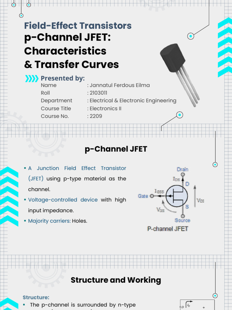 P-CH JFET Characteristics and Transfer Curve | PDF