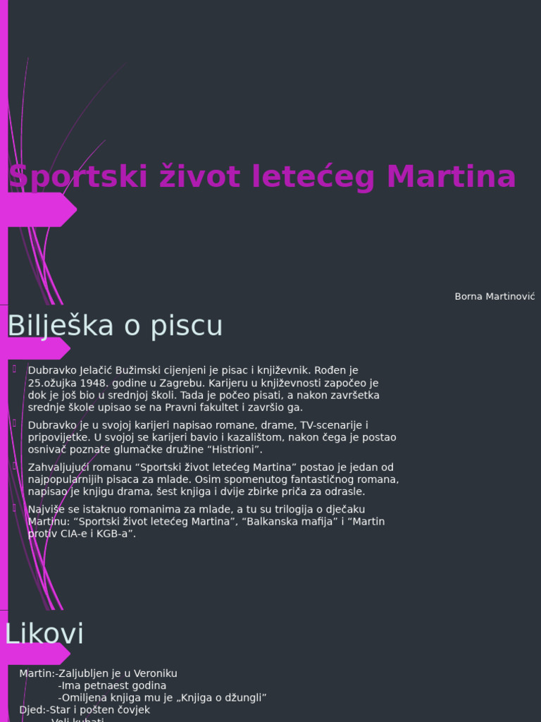 Sportski Život Letećeg Martina | PDF
