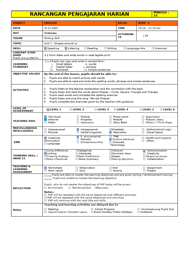 RPH English | PDF | English Language | Creativity