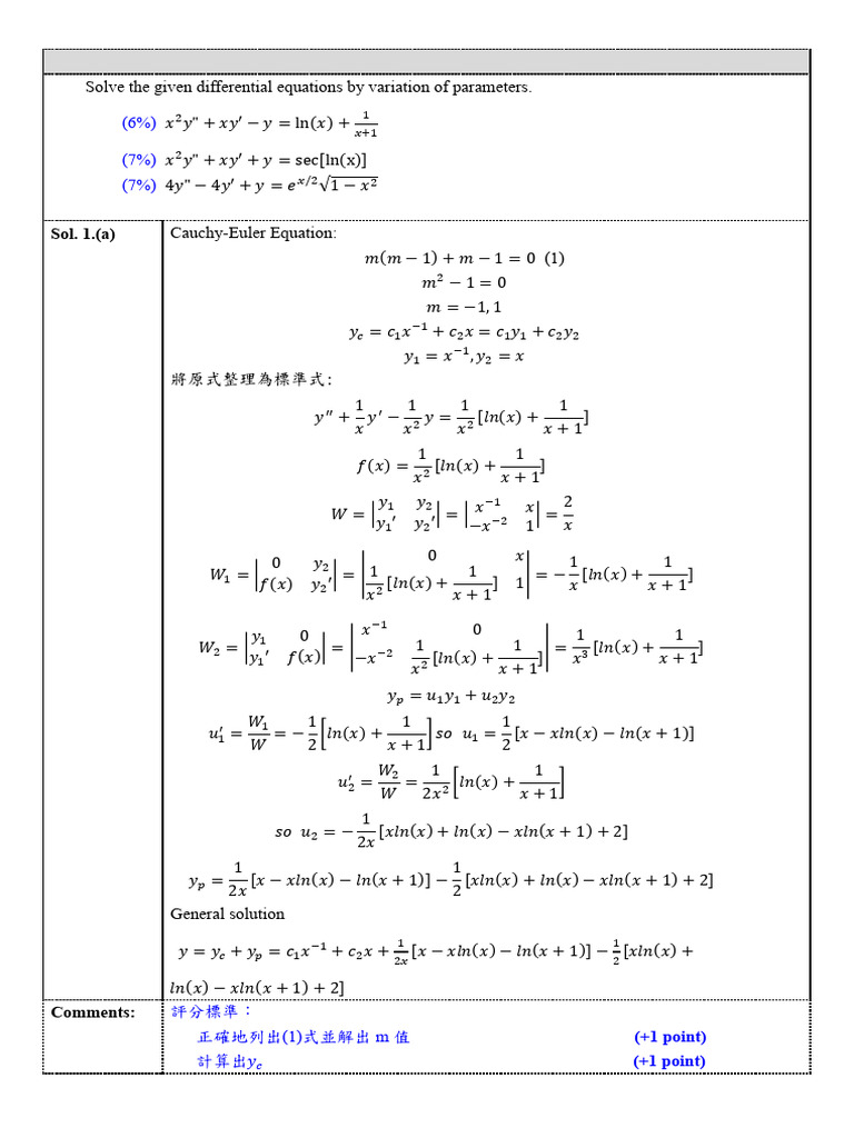 Differential Equations Solutions and Analysis | PDF | Power Series ...