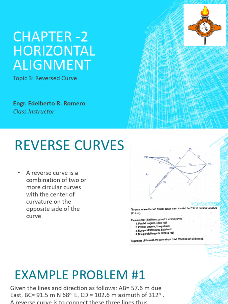 Chapter 2 Horizontal Curve Reversed Curve | PDF