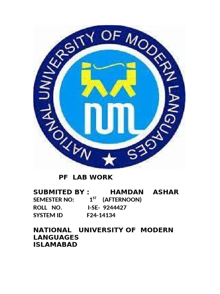 PF Lab Work | PDF