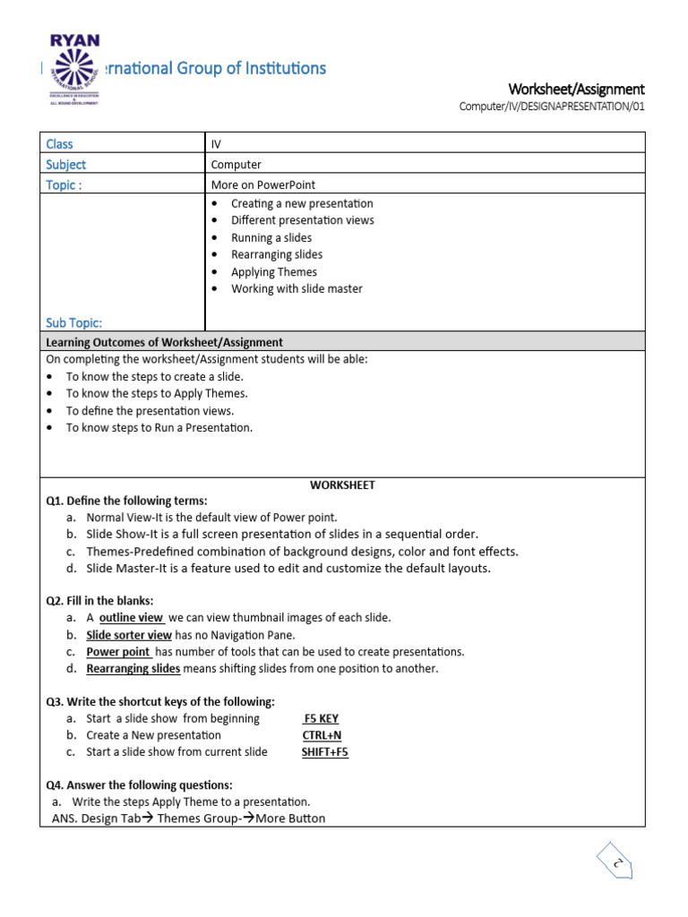 Ws Solution IV Ch6 More On Powerpoint - PDF Ic35663 | PDF | Software | Computing