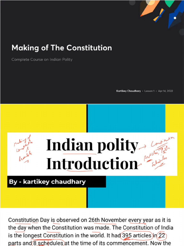 Making of The Constitution With Anno | PDF