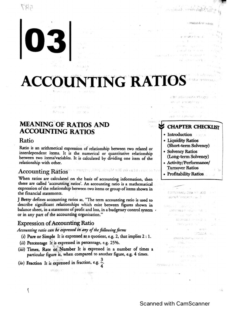 Ratio Analysis | PDF