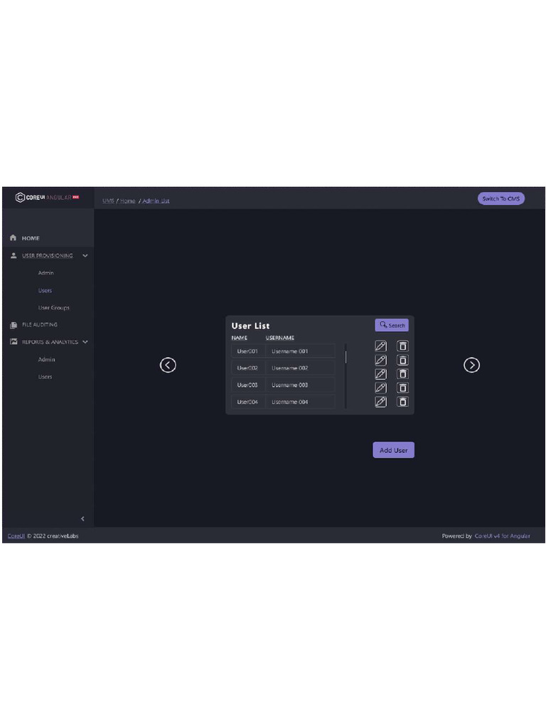 Ums User List Screen | PDF