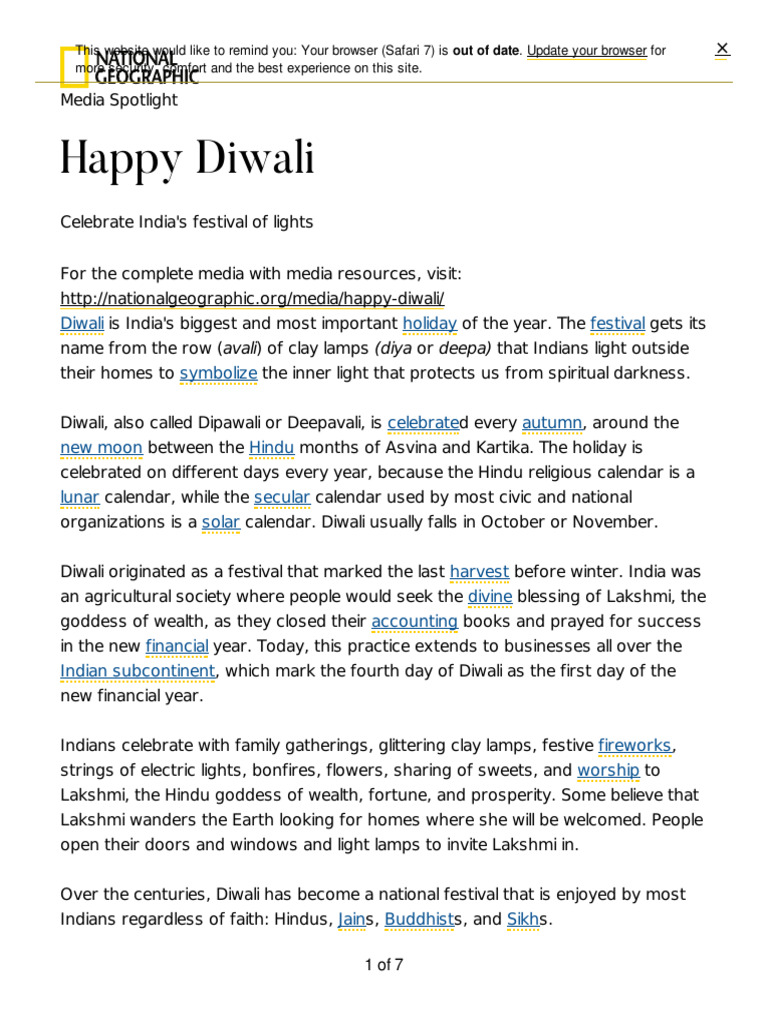 Understanding Diwali: Festival of Lights | PDF
