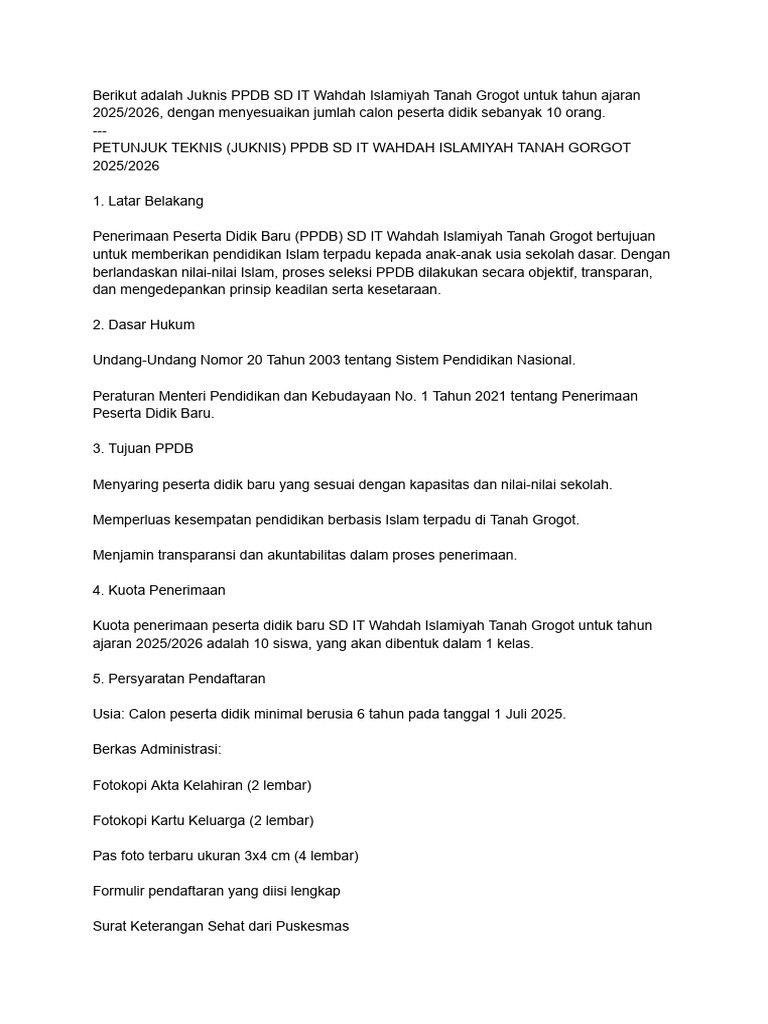 Juknis PPDB 20252026 | PDF
