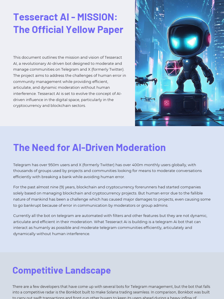 Tesseract Ai Mission The Official Yellow Paper | PDF | Artificial ...