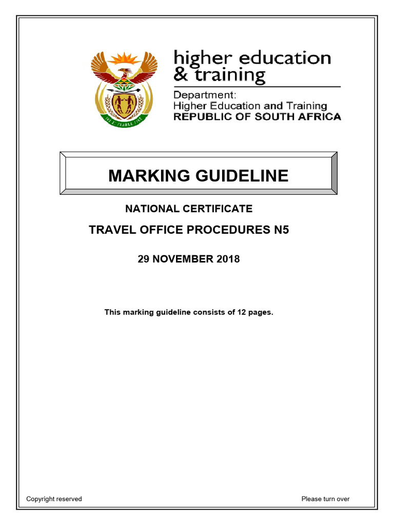 N5 Travel Office Procedures November 2018 Memorandum | PDF | Debits And ...