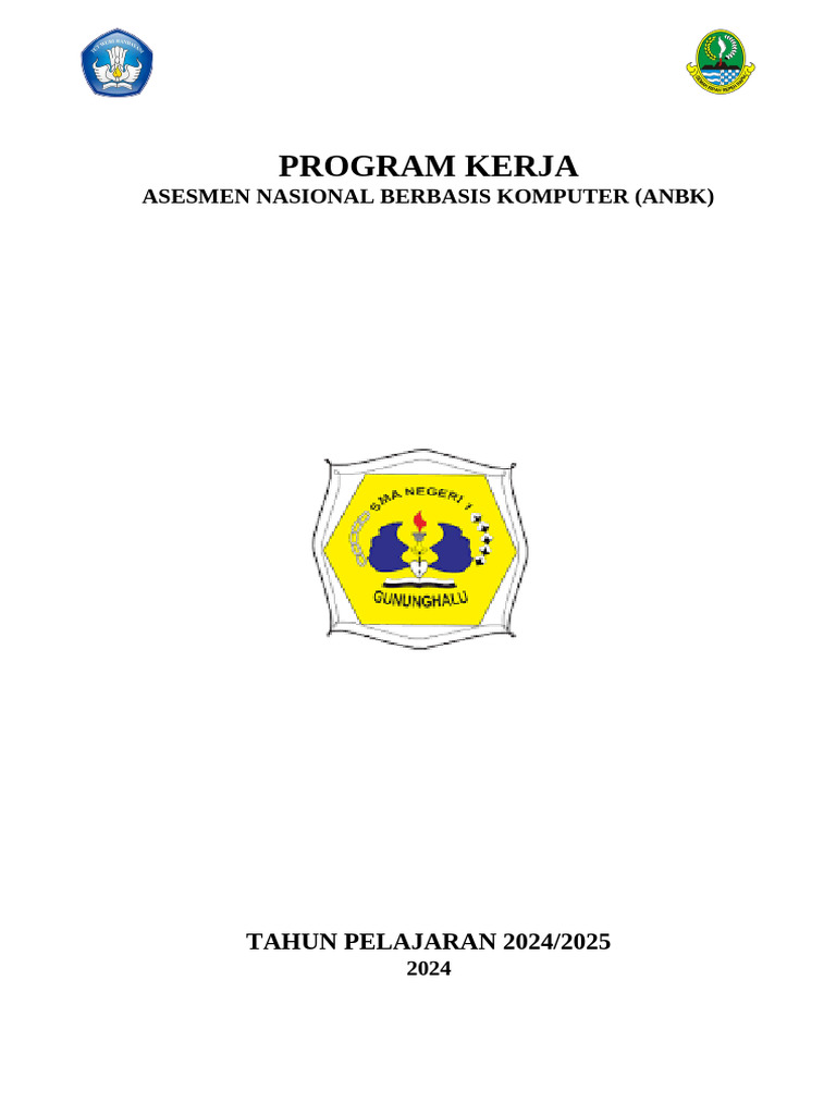 Program Kerja ANBK 2024 | PDF