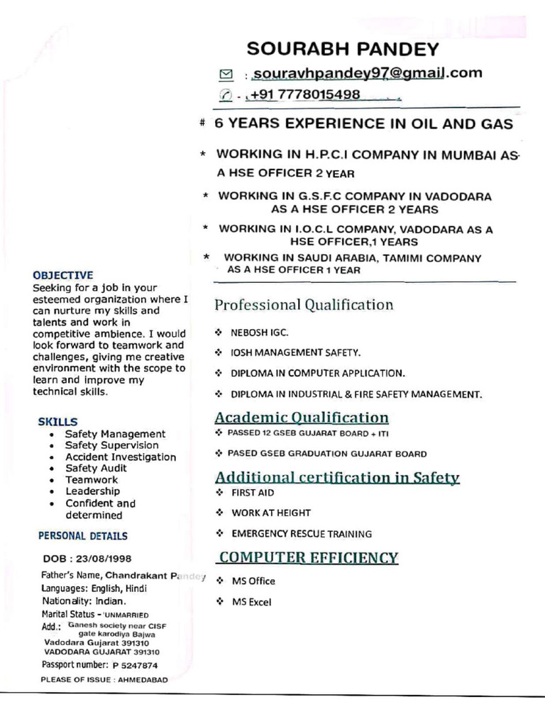 SOURABH PANDEY - (CV) | PDF