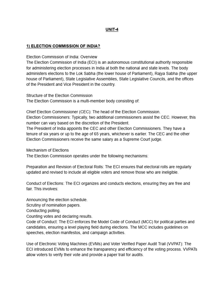 Unit-4 Eci 2.0 | PDF | Elections | Group Decision Making