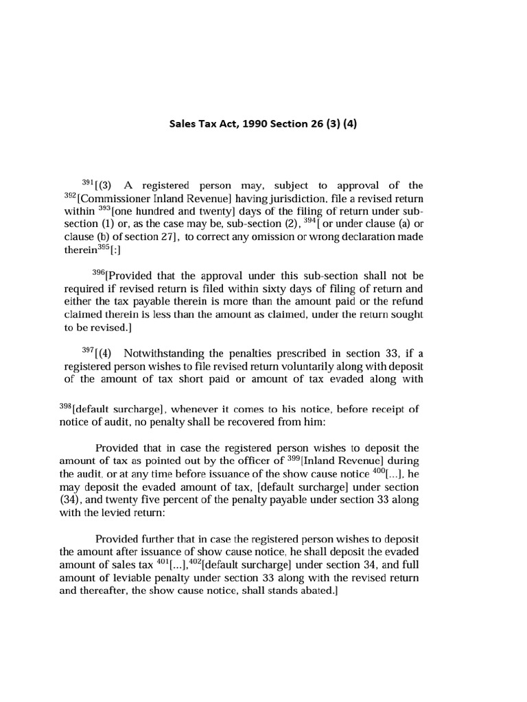 Sales Tax Act PDF