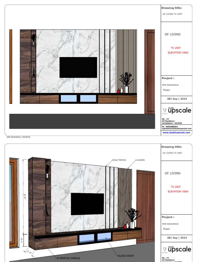 2024 - M09 - 07 - GF LIVING - TV UNIT DETAILS - MPR Residence | PDF