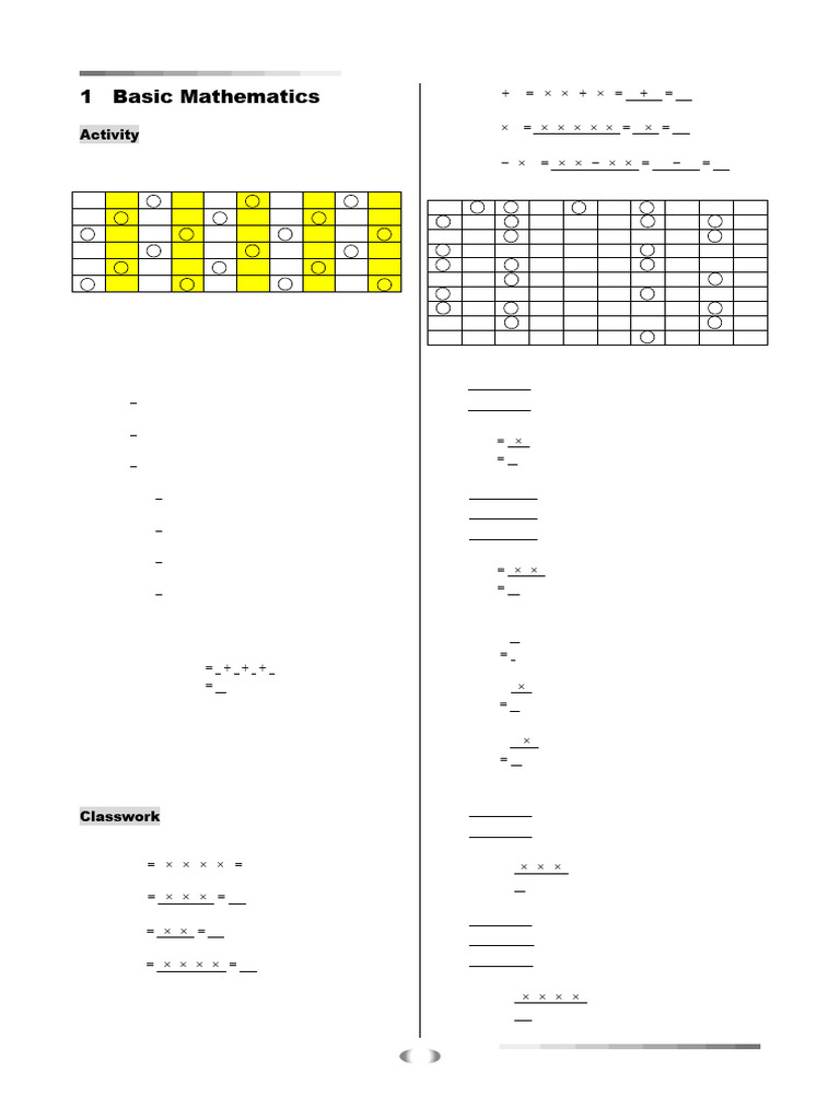 Junior Secondary Mathematics in Action 1A - Chapter 01 Basic ...