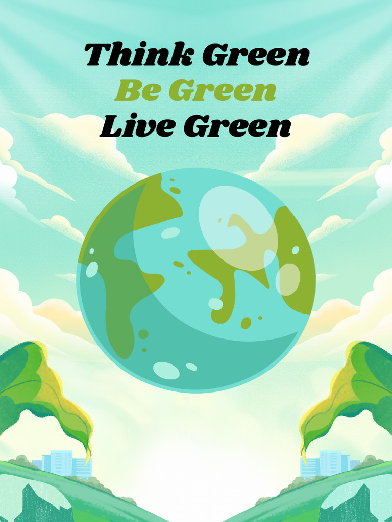 Green Illustrative Let's Protect The Nature For Future Generations ...