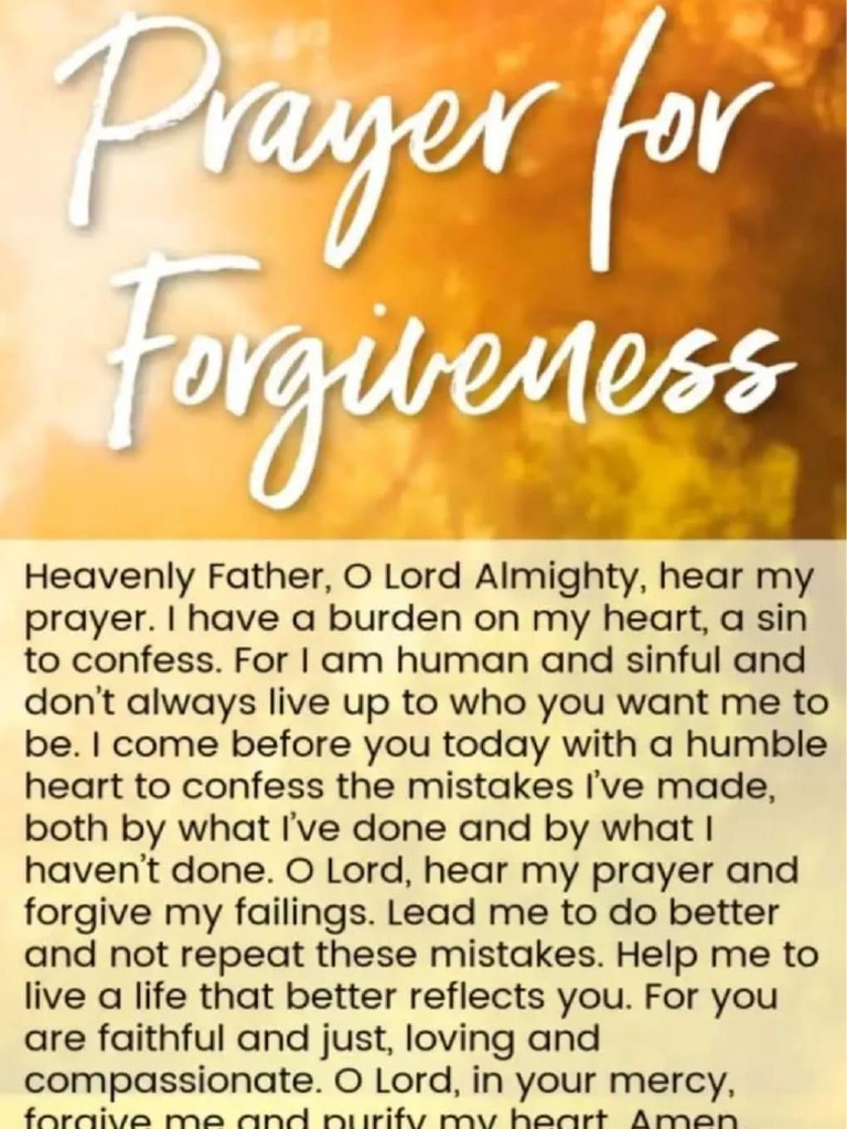 Prayer For Forgiveness | PDF