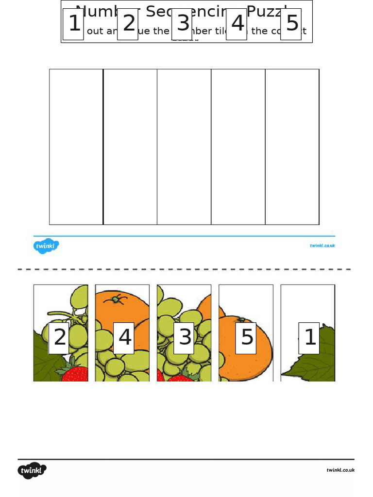T T 11879C Fruit Themed Number Sequencing Puzzle Editable | PDF