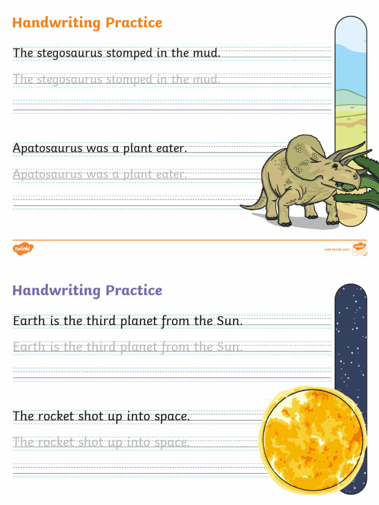 Engaging Handwriting Practice Sentences | PDF