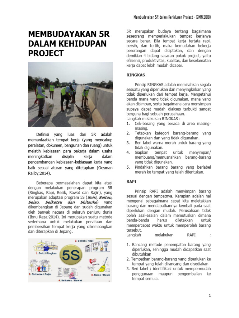 Budaya 5R Project | PDF