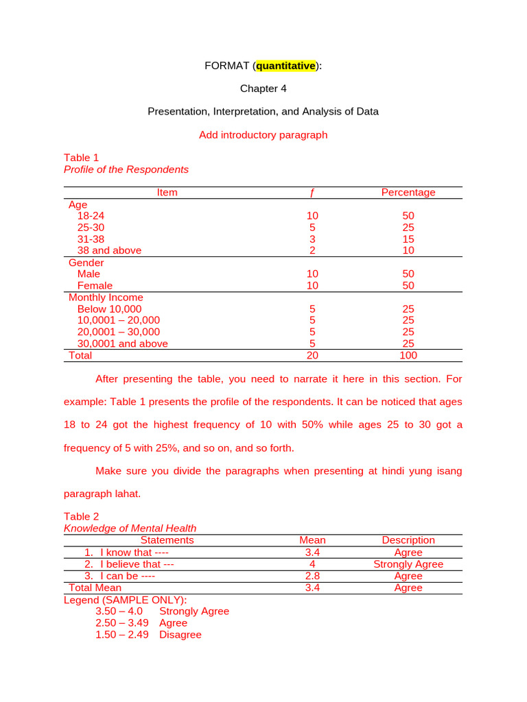 FORMAT Chapter 4 Quantitative | PDF | Mean