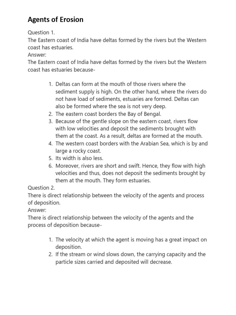 Agents of Erosion | PDF | Erosion | Glacier