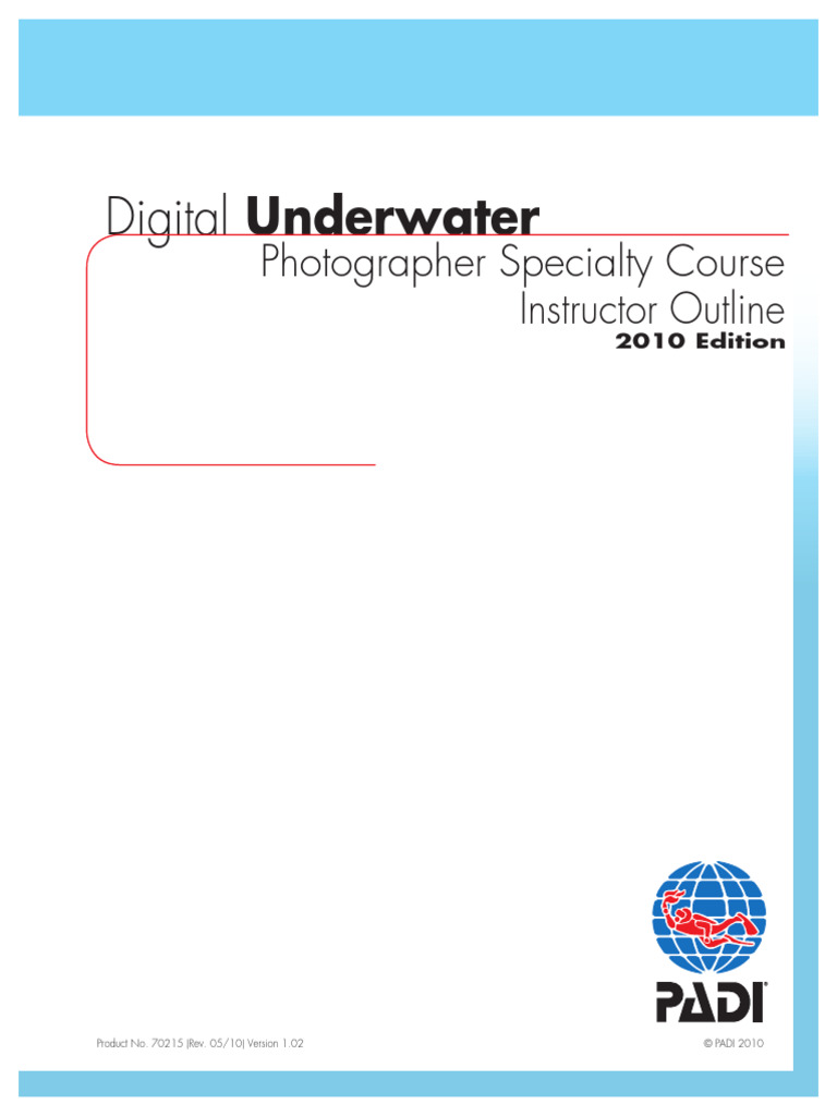 PADI Digital Underwater Photography Course Guide | PDF | Scuba Diving ...
