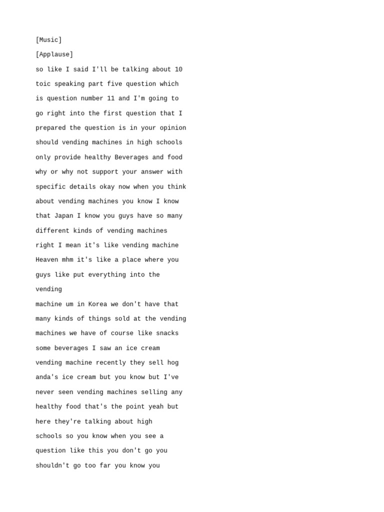 (English (Auto-Generated) ) Tips For TOEIC SPEAKING Part5 - Creating A ...