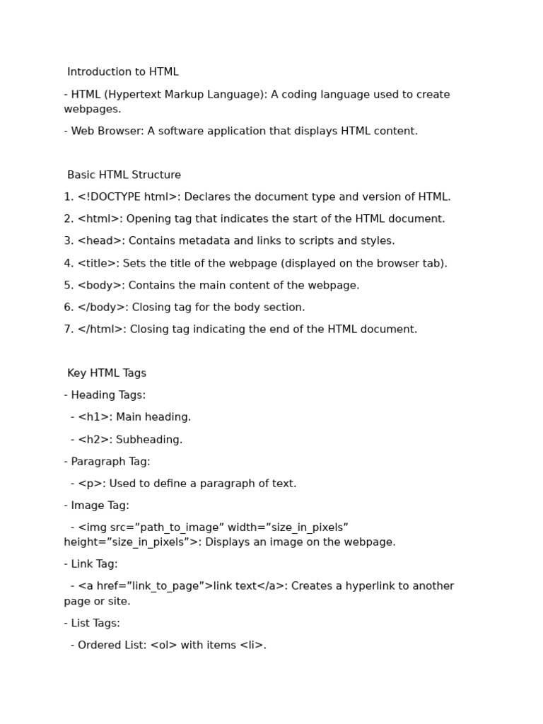 ICT Notes 2024 | PDF | Html Element | Html