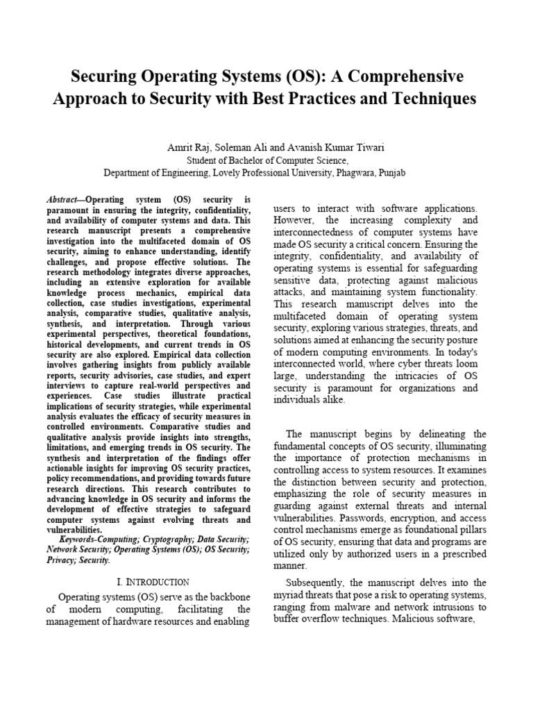CSE 316 Res.P | PDF | Security | Computer Security