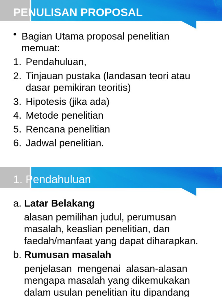 Panduan Lengkap Penulisan Proposal TA | PDF