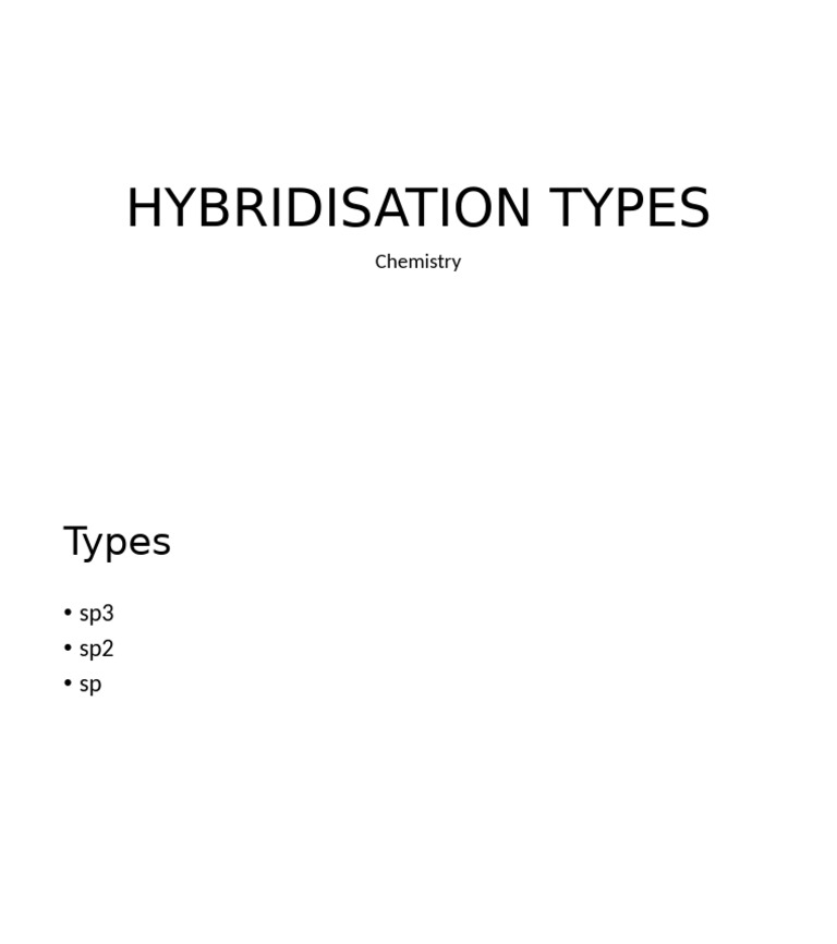 Hybridisation Types | PDF