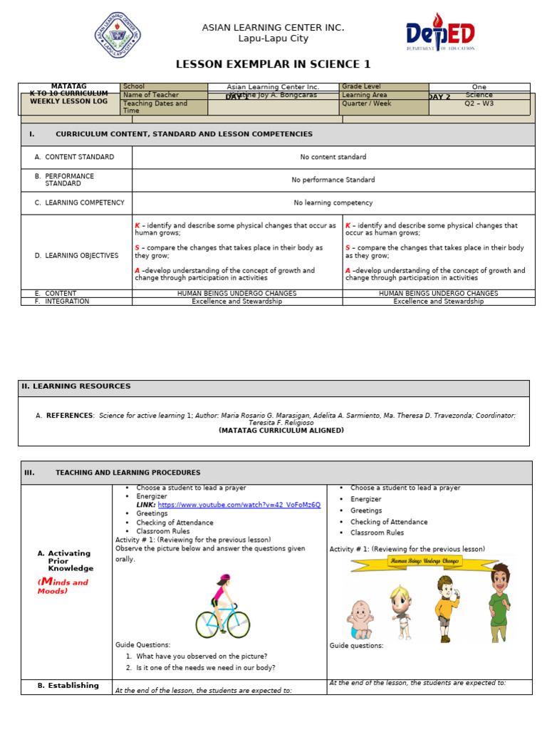 Q2 - Science 1 - Week 3 (D1 & D2) | PDF | Educational Assessment | Teaching