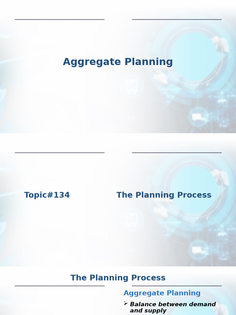 Aggregate Planning Insights | PDF | Inventory | Demand