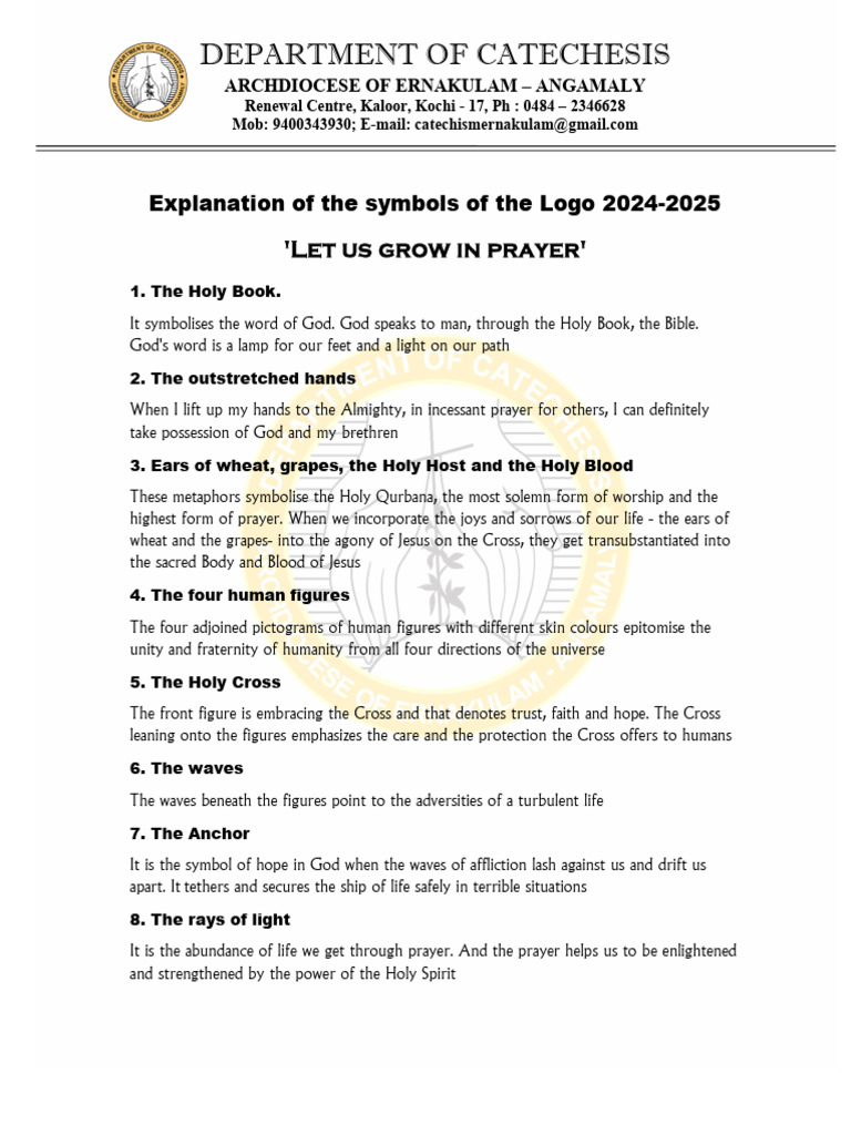 Explanation of 2025 Catechism Logo | PDF
