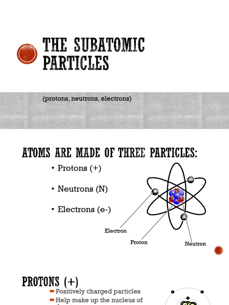 SCI9 Q2 L1.2 Subatomic Particles | PDF | Ion | Atoms