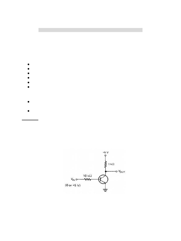 Study of Logic Gates Using Discrete Components | PDF | Electronic ...