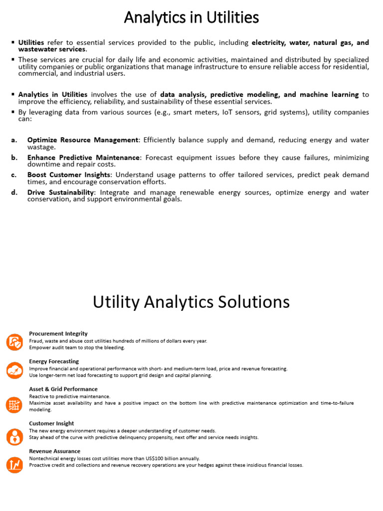 Analytics in Utilities | PDF | Analytics | Internet Of Things