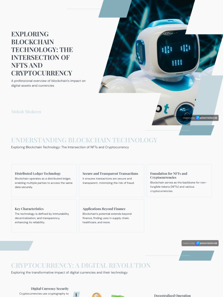 Blockchain Technology - NFTs and Cryptocurrency Presentation | PDF