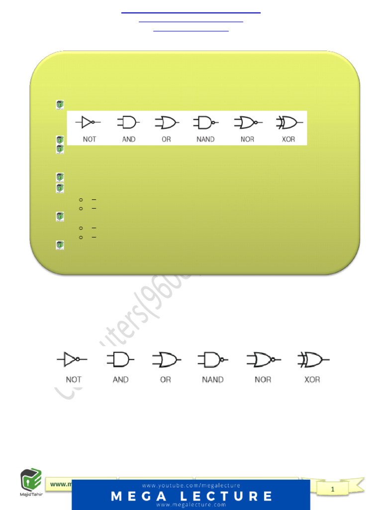 Logic Gates - Logic Circuits | PDF | Logic Gate | Boolean Algebra