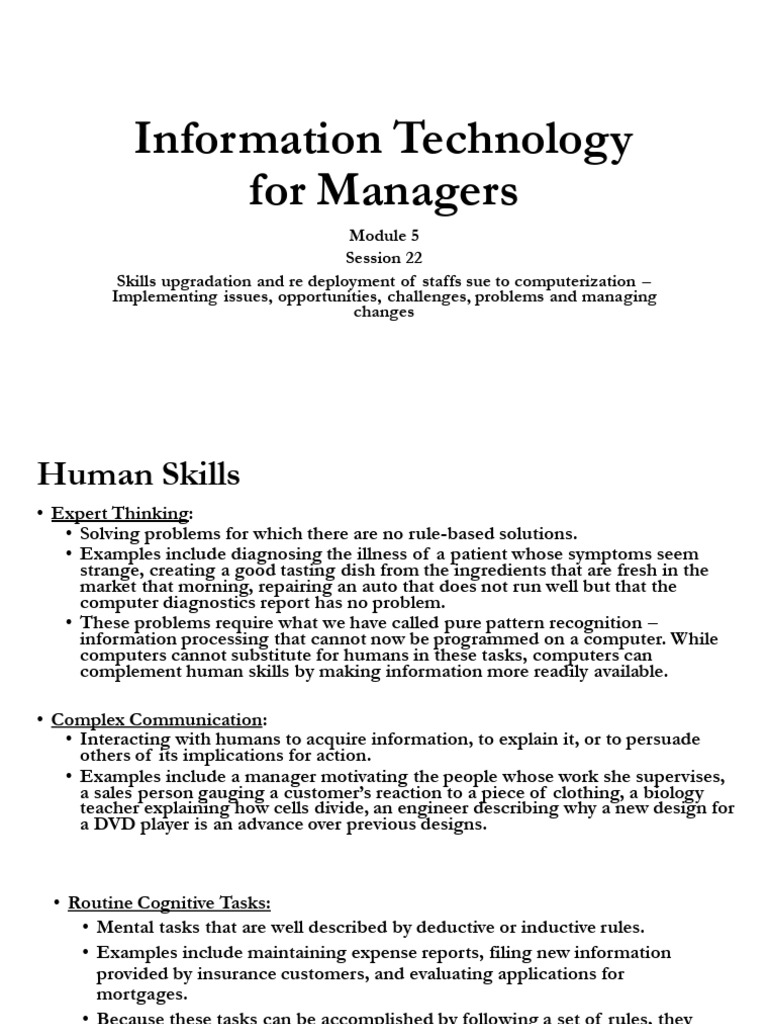 ITforM-M5 Final | PDF | Automation | Information