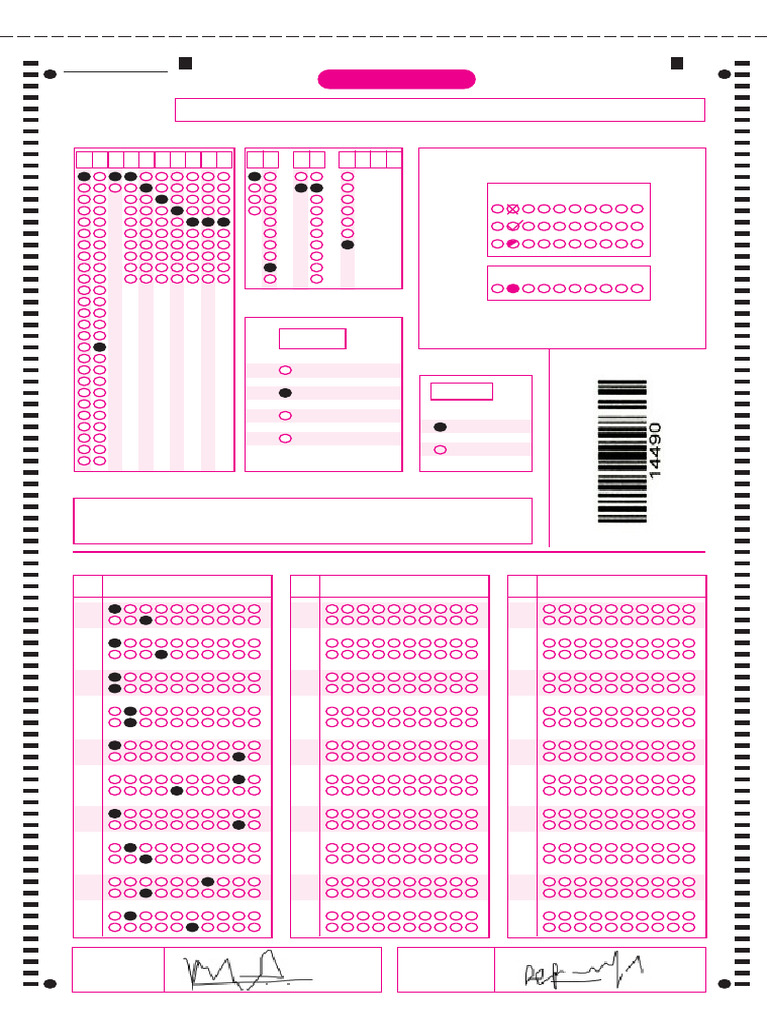 Sample OMR Sheet Marking | PDF