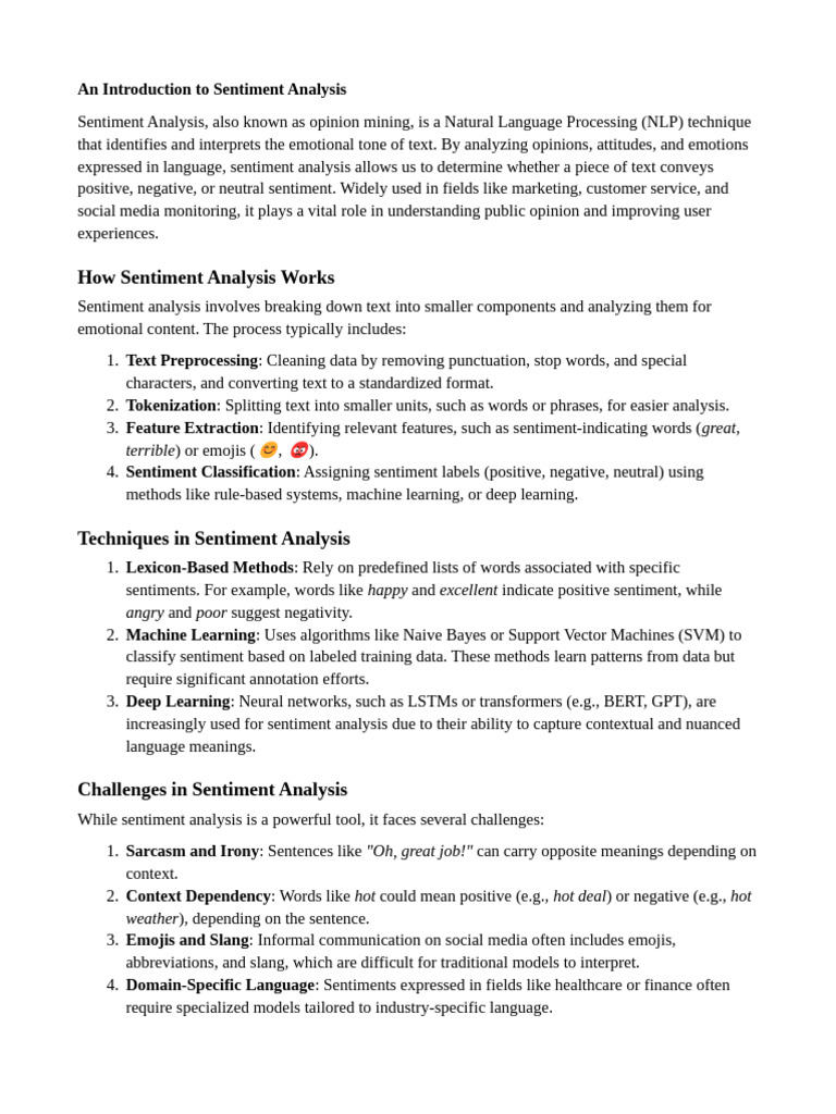 Sentiment Analysis Overview | PDF | Cognitive Science | Artificial ...